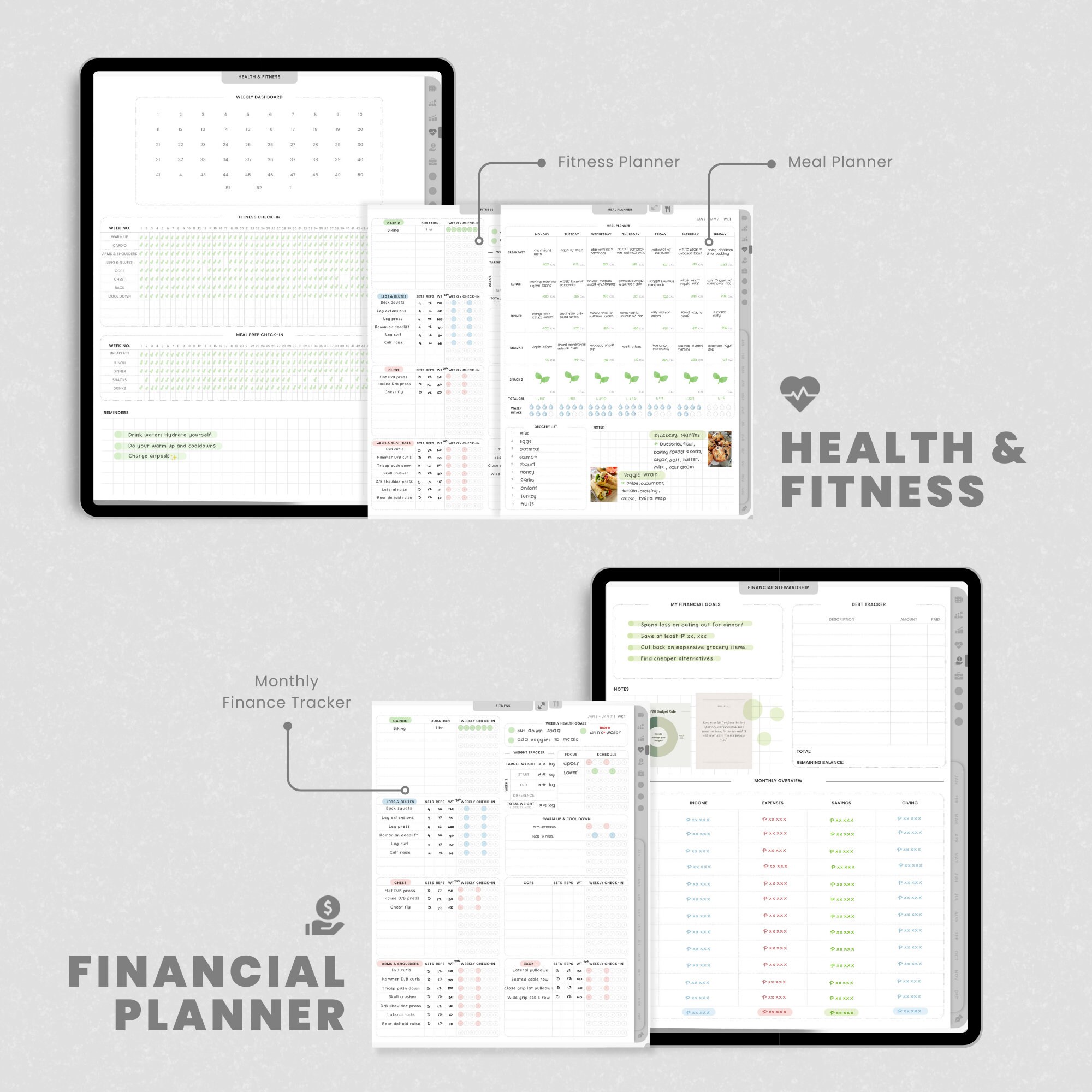 2024 the Ultimate Digital Life Planner Goal & Habit Tracker, Monthly ...