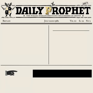 JPEG Harry Potter Daily Prophet Blank Printable Newspaper - Etsy