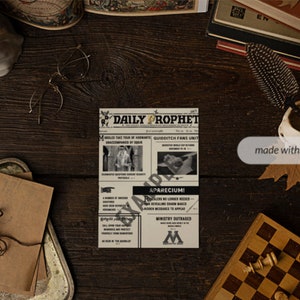 JPEG Harry Potter Daily Prophet Blank Printable Newspaper - Etsy