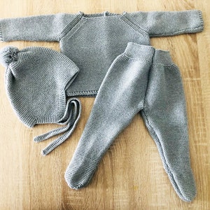 Merino Wool 2 or 3 Piece Baby Set / Winter Baby Outfit Clothes ...
