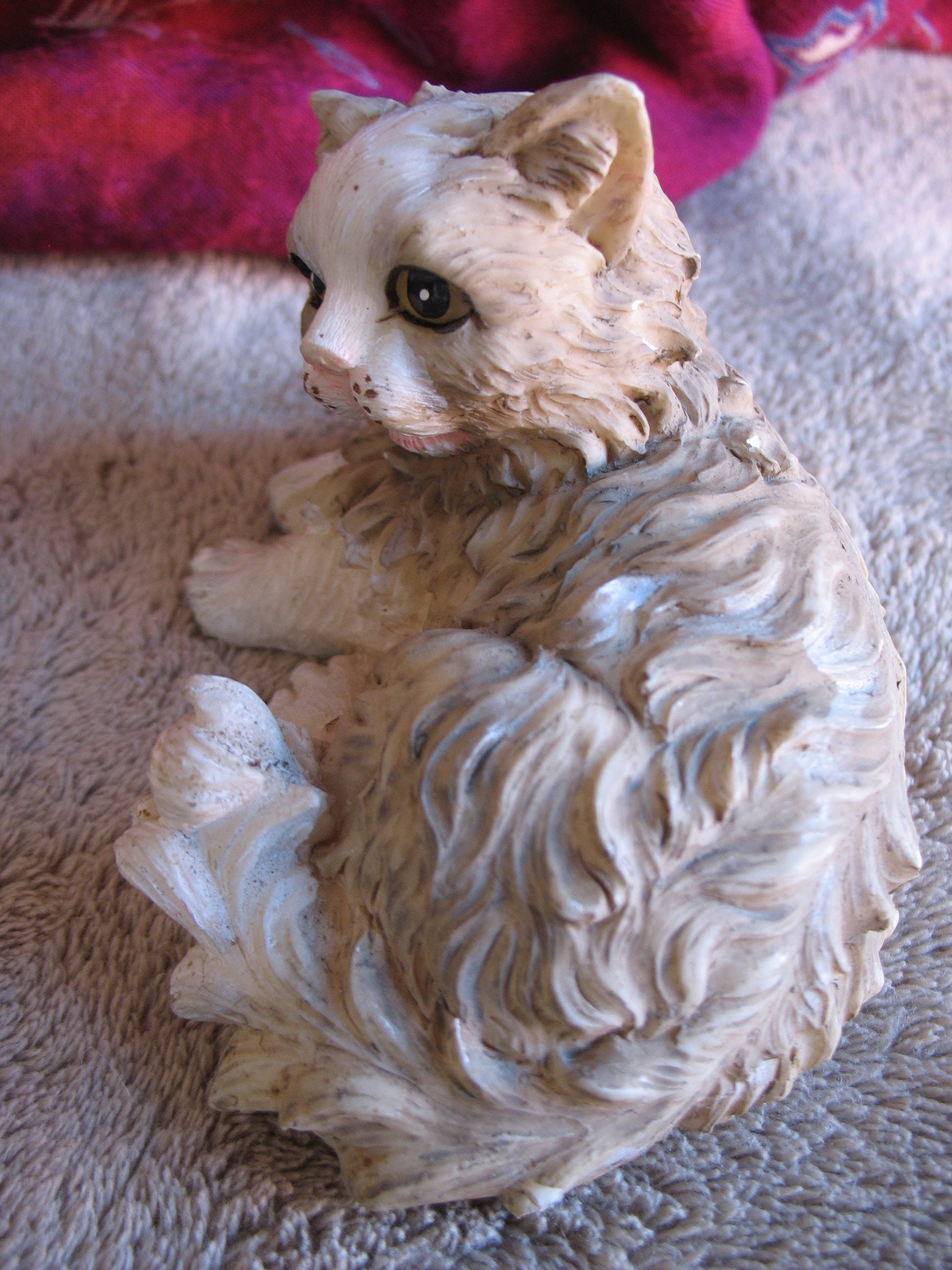 Art & Collectibles Collectibles Realistic Resin Cat Sculpture of Tan ...