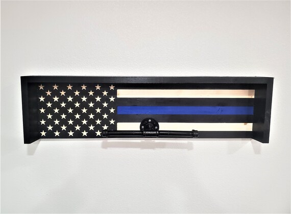 Engraved Personalized Police Duty Gear Rack Thin Blue Line | Etsy