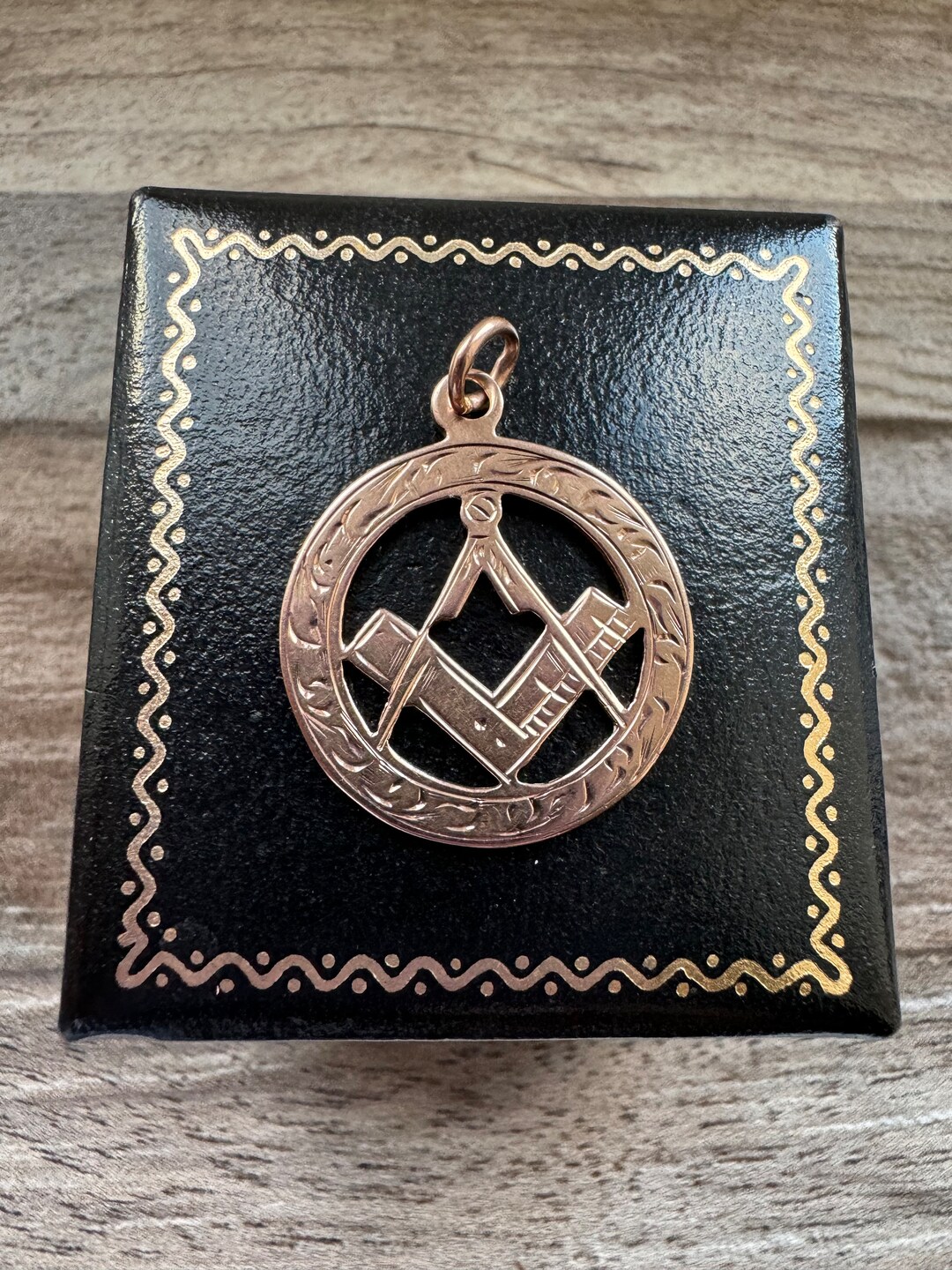 Vintage 9ct Gold Masonic Charm Pendant - Etsy