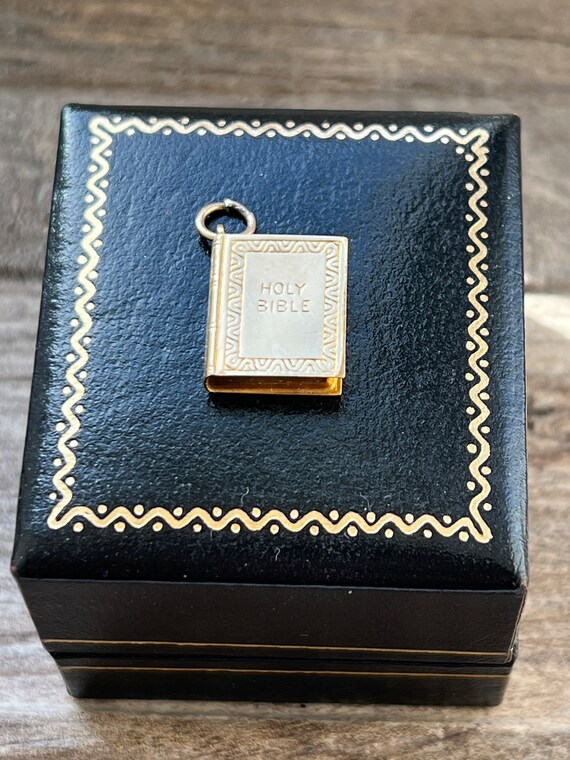 9ct Gold Bible Charm - Gem