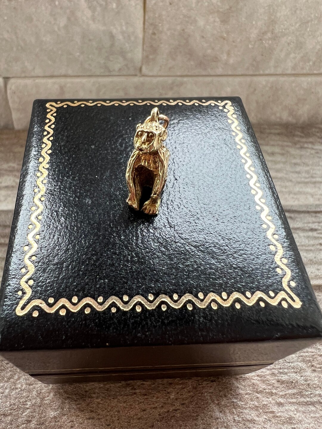 Vintage 9ct Gold Monkey Charm - Etsy