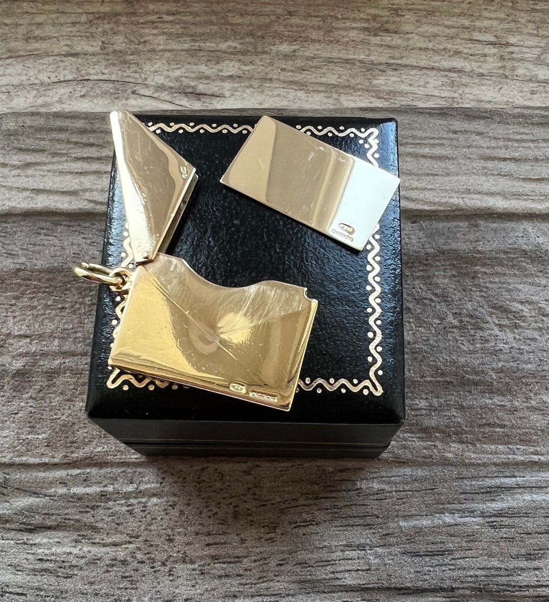Gorgeous Large Vintage 9ct Gold Opening Envelope Charm Card Inside - Etsy