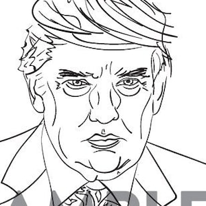Donald Trump Coloring Sheet - Etsy