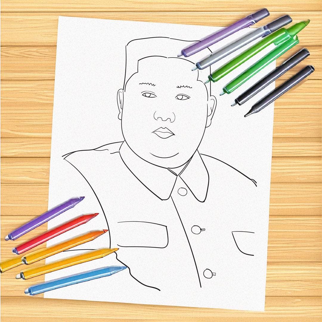 Kim Jong Un Coloring Page – World Leaders Study Printable PDF Instant ...