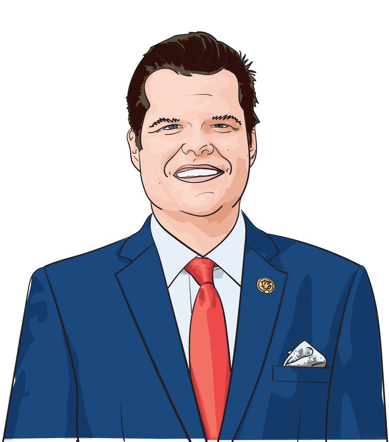 Matt Gaetz Printable Coloring Page Activity Sheet Instant Download ...