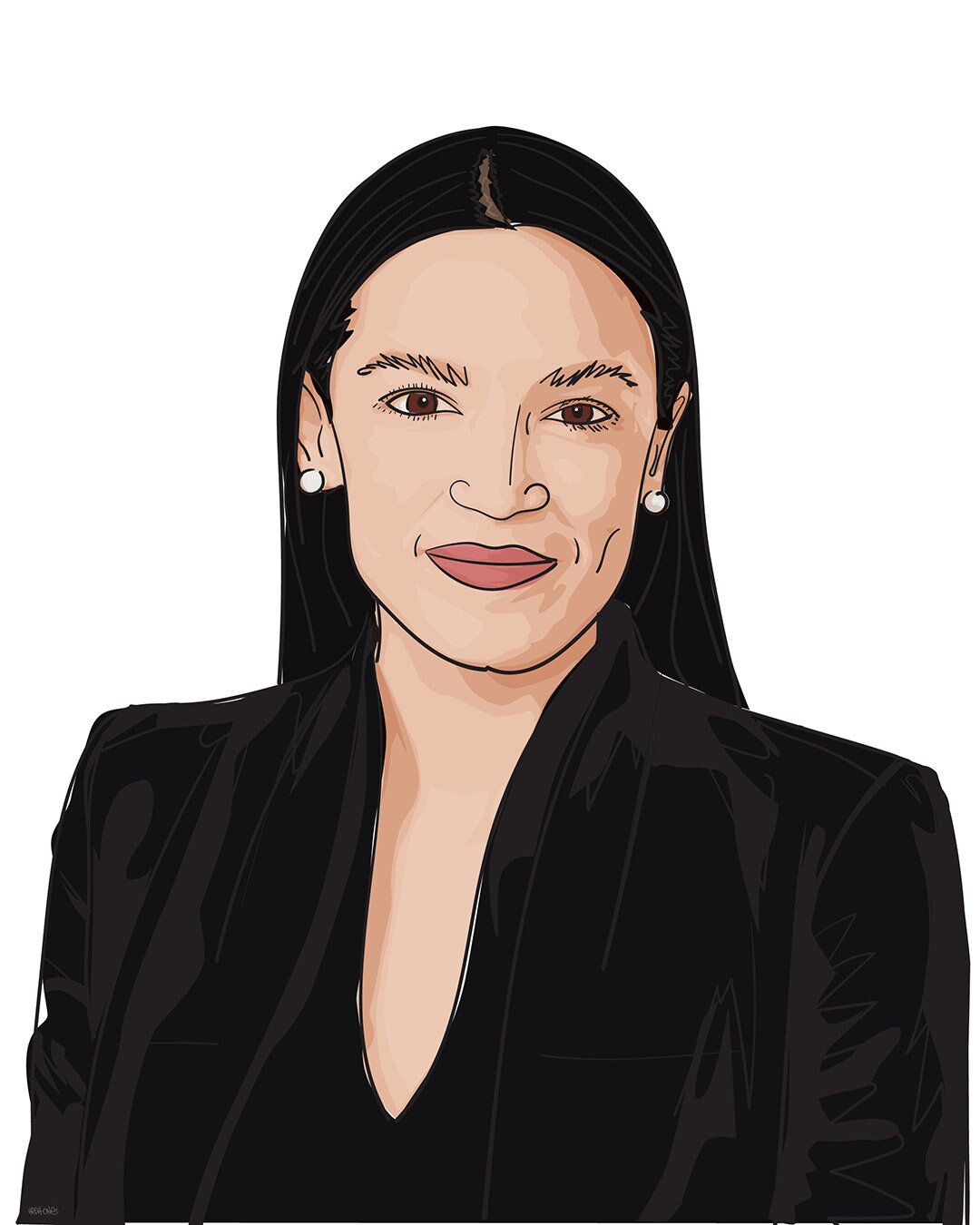 Alexandria Ocasio-cortez Printable Coloring Page Activity Sheet Instant ...