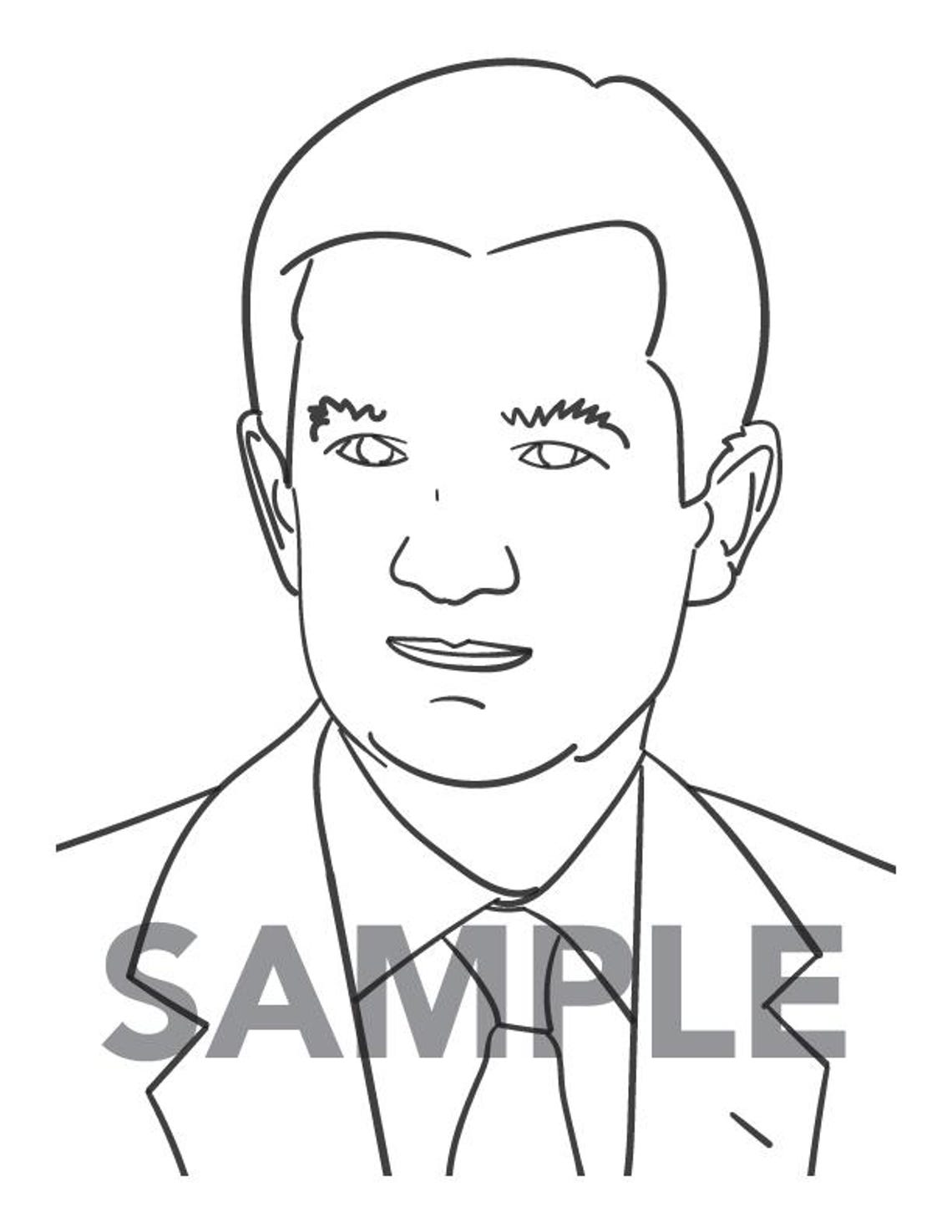 Jerome Powell Printable Coloring Page Activity Sheet Instant Download ...