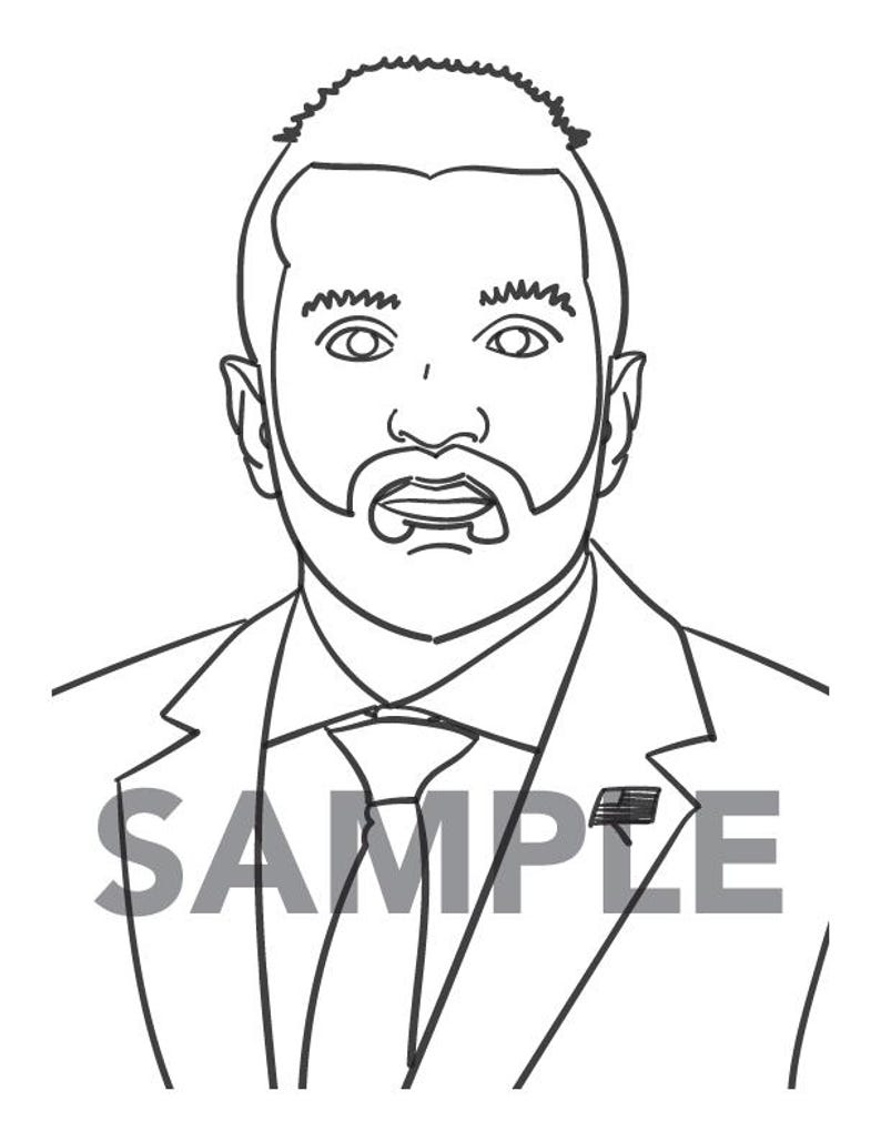 Kash Patel Printable Coloring Page Activity Sheet Instant Download ...