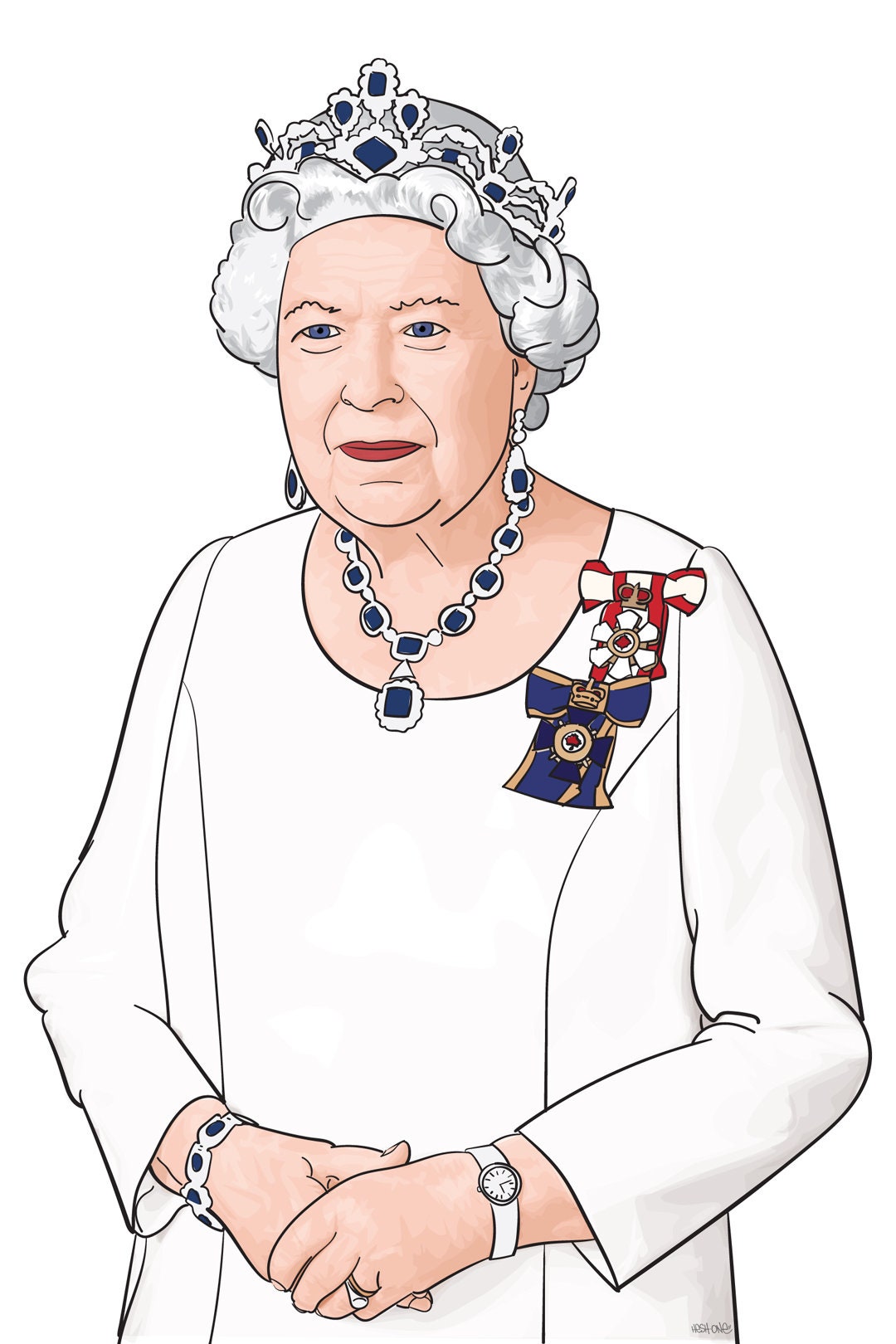 Queen Elizabeth Mary Printable Coloring Page Activity Sheet Instant ...