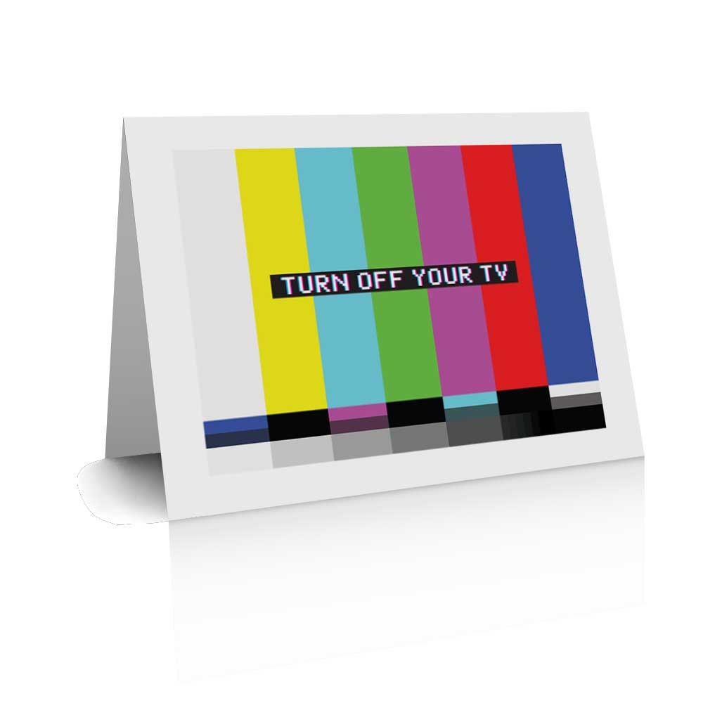 Turn off Your TV 2-up Printable PDF Note Cards Instant Download - Etsy