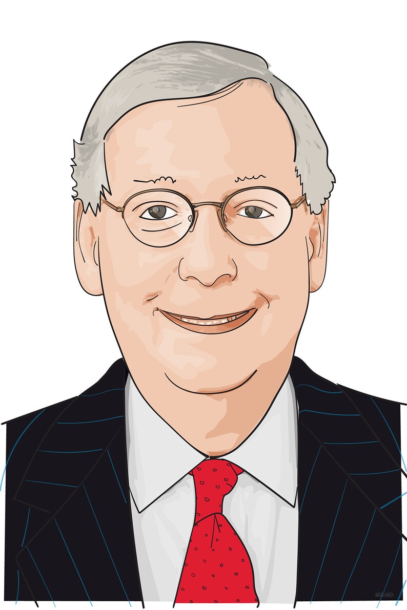 Mitch Mcconnell Printable Coloring Page Activity Sheet Instant Download ...