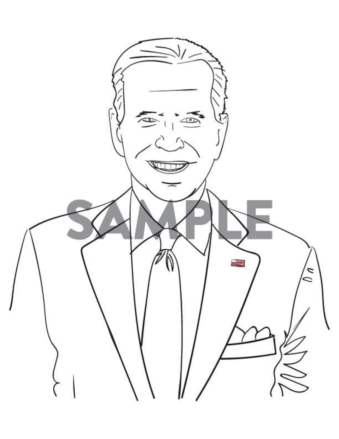 Joe Biden & Kamala Harris Printable Coloring Pages Activity Sheet ...