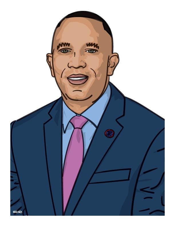 Hakeem Jeffries Printable PDF Coloring Page Homeschool Civics Activity ...