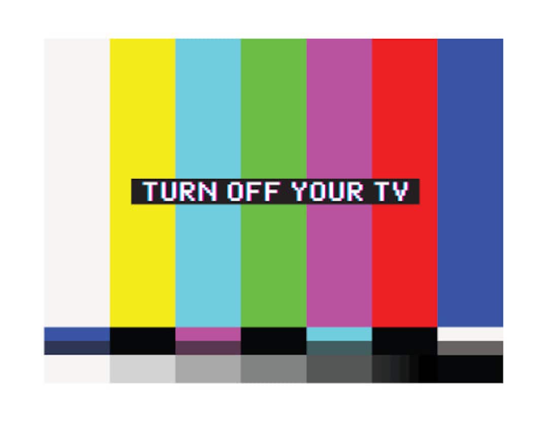 Turn off Your TV 2-up Printable Note Cards - Etsy