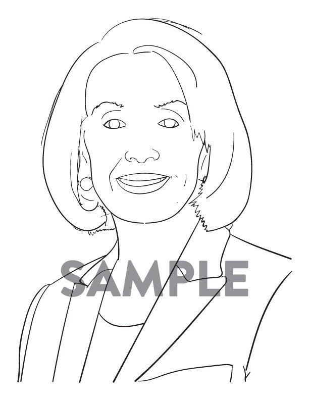 Nancy Pelosi Printable Coloring Page Activity Sheet Instant Download ...