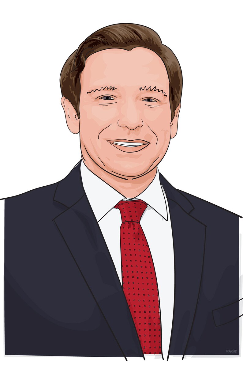 Ron Desantis Printable Coloring Page Activity Sheet Instant Download ...