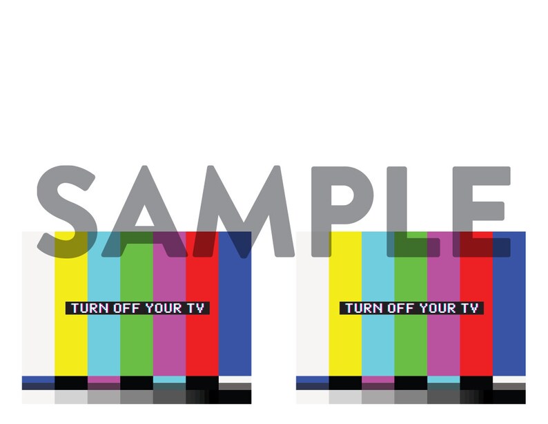 Turn off Your TV 2-up Printable PDF Note Cards Instant Download - Etsy