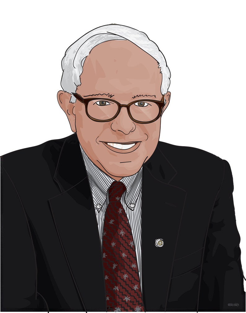 Bernie Sanders Printable Coloring Page Activity Sheet Instant Download ...