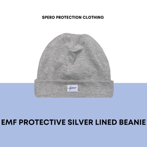 SPERO EMF Protective Skull Cap Beanie, Light Grey w/ Logo - Etsy 日本