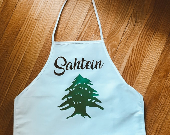 Lebanon Arabic Cedar Tree Apron Gift, Christmas, Mother's Day Gift ...
