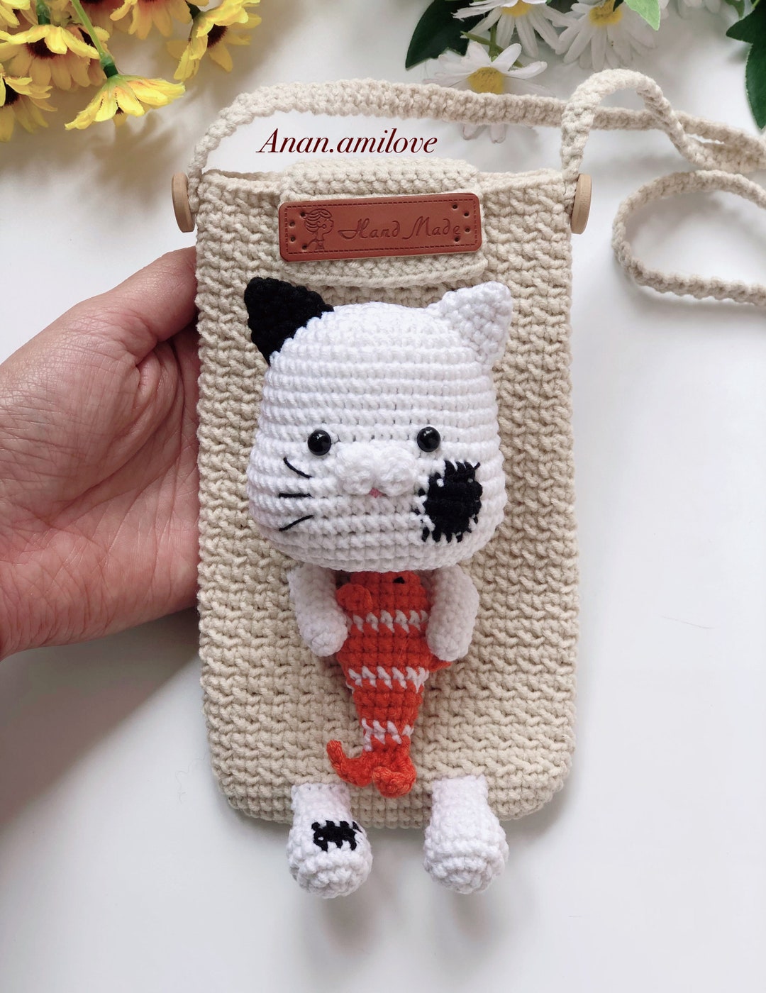 Pattern: Crochet Phone Pouch/ Cat Pouch - Etsy