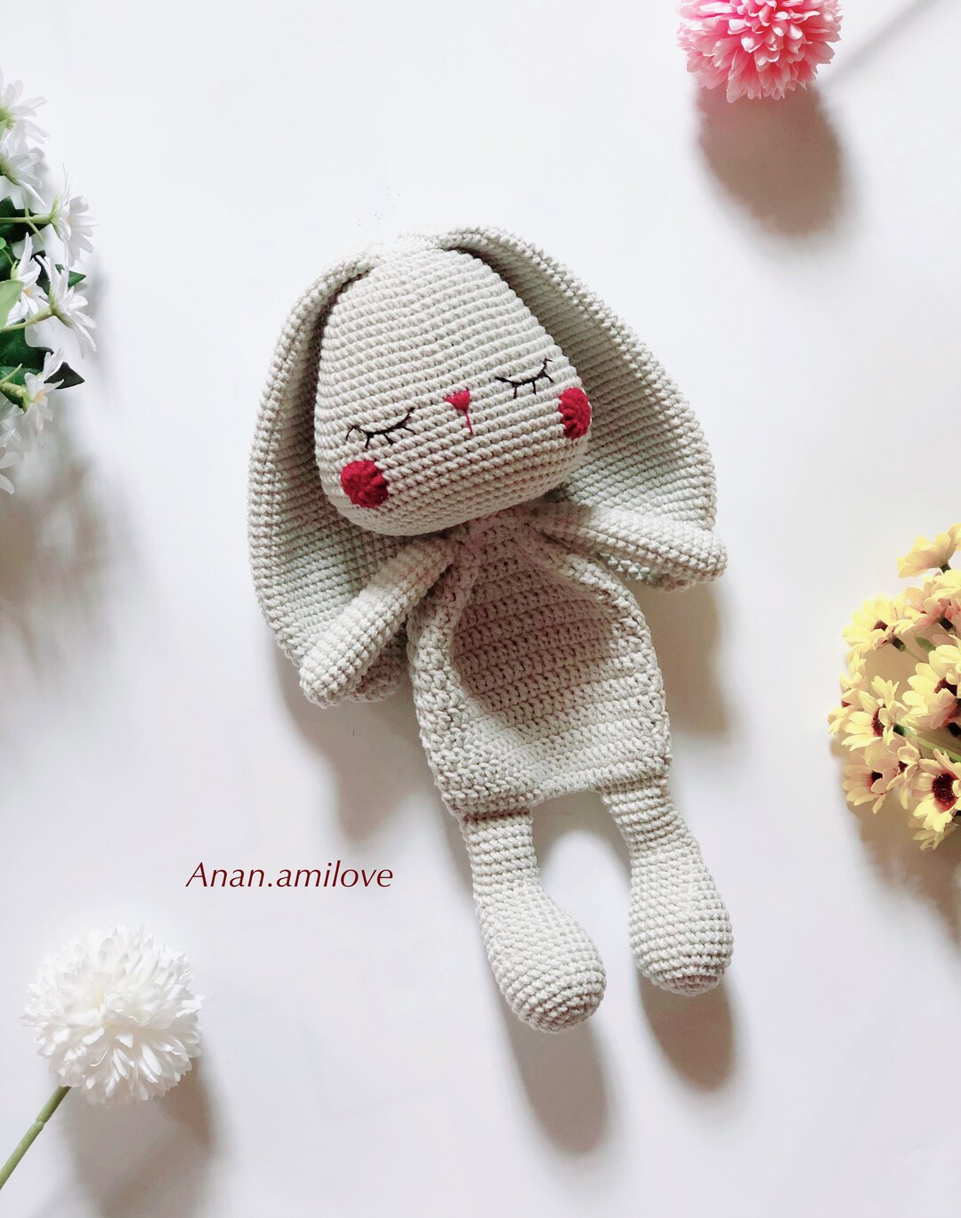 PATTERN Bunny Security Blanket/ Comforter Blanket/amigurumi Toy/lovey ...