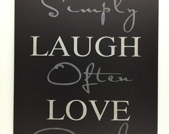 Laugh Often Sign | Etsy