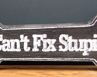 Cant Fix Stupid Sign | Etsy