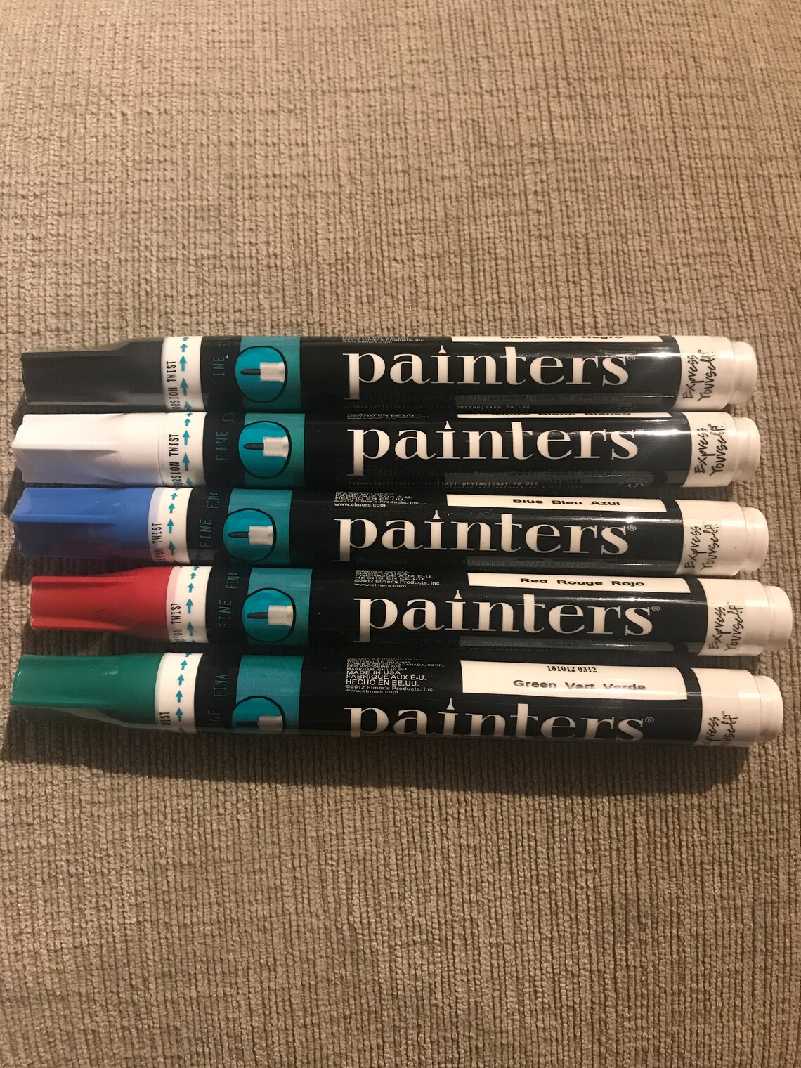 5 Pack Fine Point: Painters Markers Bright Colors - Etsy