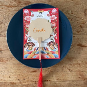 Personalized Wedding Menu Cards/ Traditional Korean Style / Trouwmenu ...