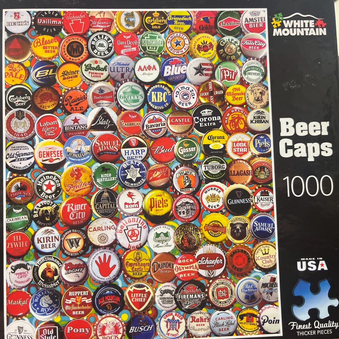 Beer Caps White Mountain 2000 Piece Jigsaw Puzzle - Etsy