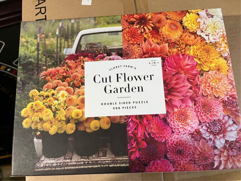 Floret Farms Cut Flower Garden Double Sided 500 Piece Puzzle - Etsy