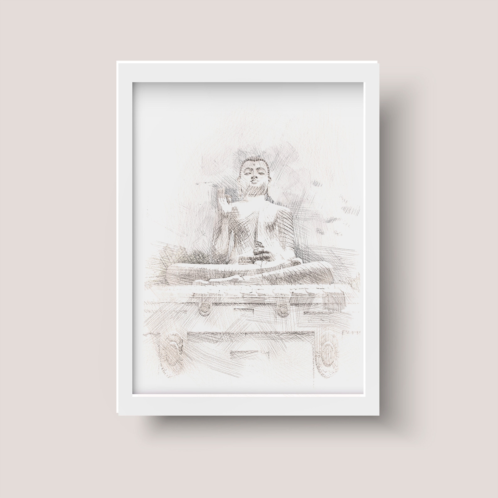 Digital Download of Buddha, Printable Download of Abstract Line Art - Etsy