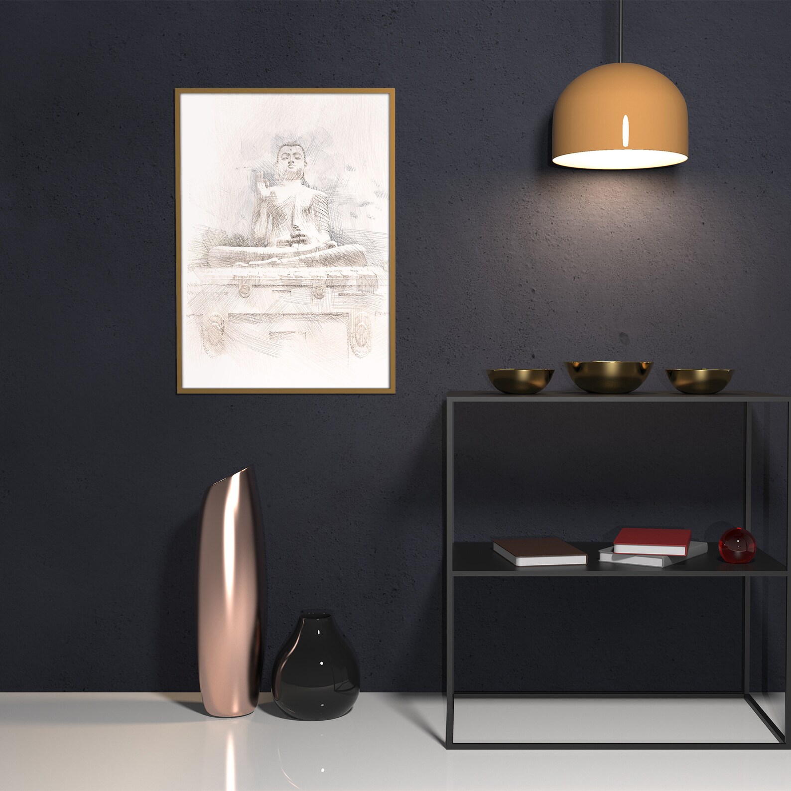 Digital Download of Buddha, Printable Download of Abstract Line Art - Etsy