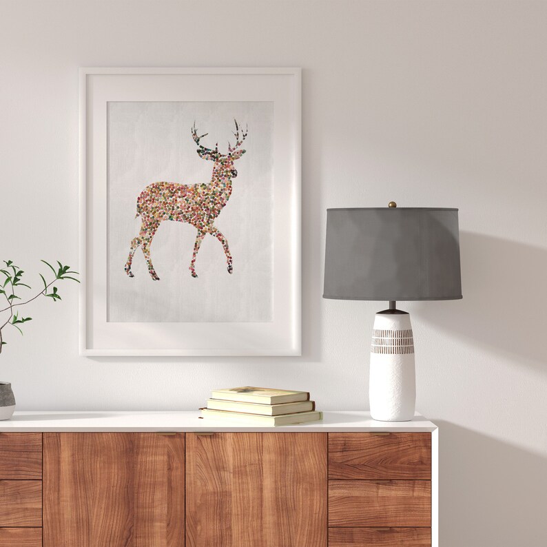 Deer Digital Painting Printable Art, Downloadable and Printable Digital ...