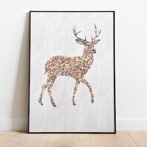 Deer Digital Painting Printable Art, Downloadable and Printable Digital ...