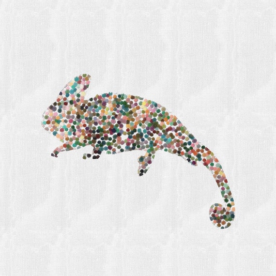 Chameleon Digital Painting Printable Art Downloadable and - Etsy