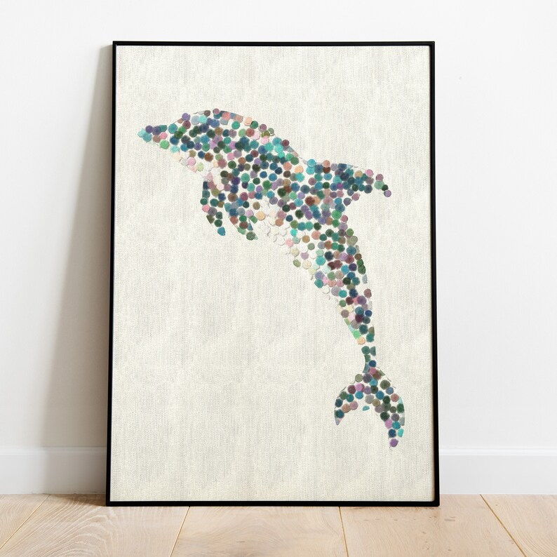 The Dolphin Digital Painting Printable Art, Downloadable and Printable ...
