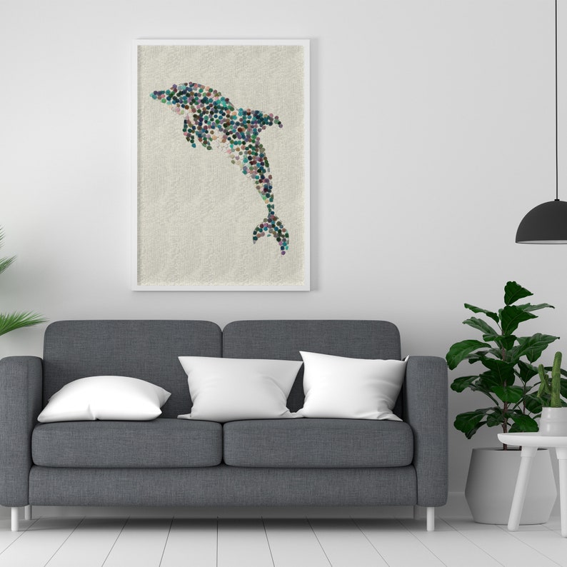 The Dolphin Digital Painting Printable Art Downloadable and - Etsy