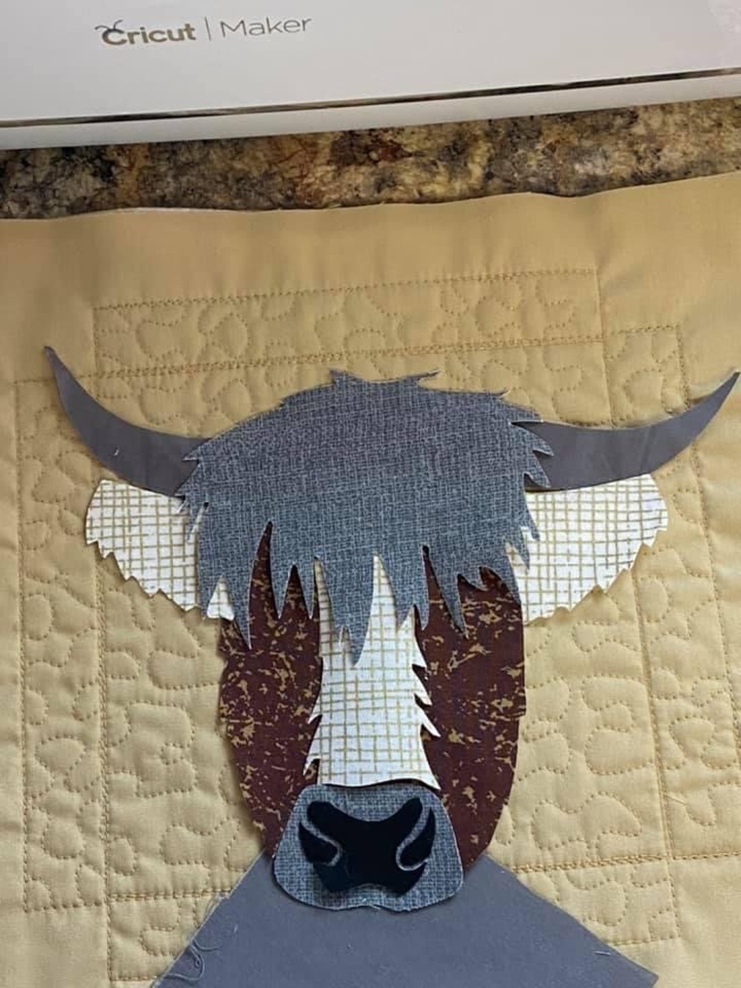 Highland Coo Appliqué File for QAYG | Highland Cow Applique File for ...