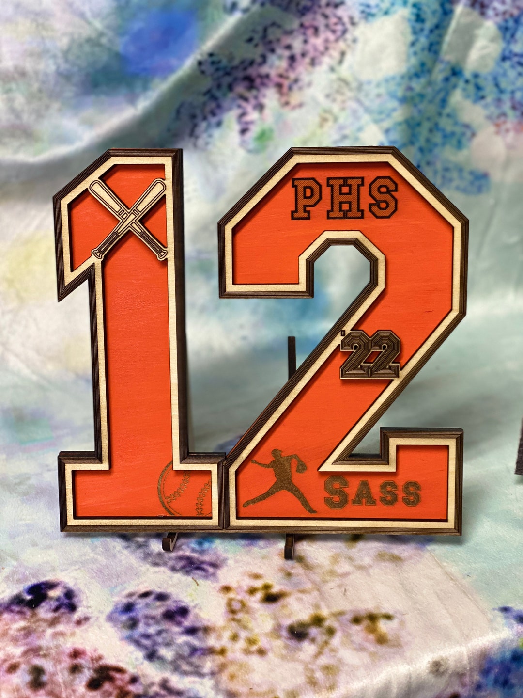 Custom Sports Number Plaque: Laser Cut Senior Athlete Gift - Etsy