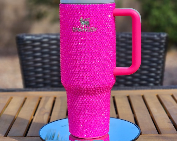 Pink Custom Bling Stanley Tumbler *40 Oz* WITH BOW - Etsy