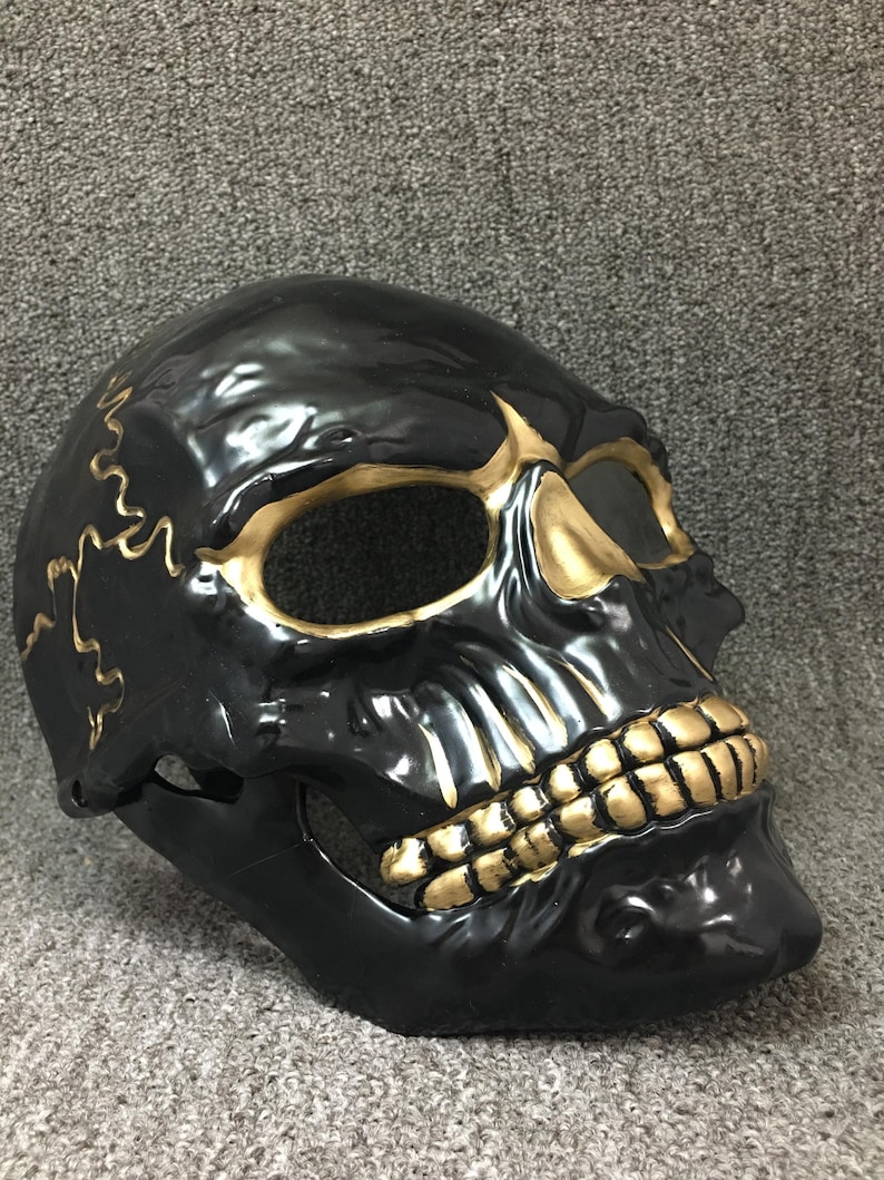 Day of Dead Masquerade Skull Mask Halloween Steampunk Open Jaw Mask ...