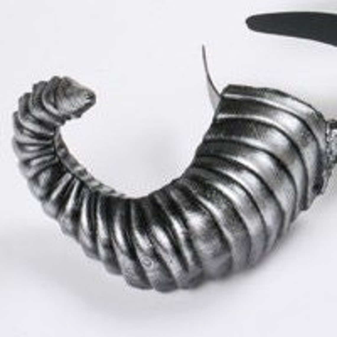 Steampunk Demon Twisted Black Ram Horns Halloween Costume - Etsy