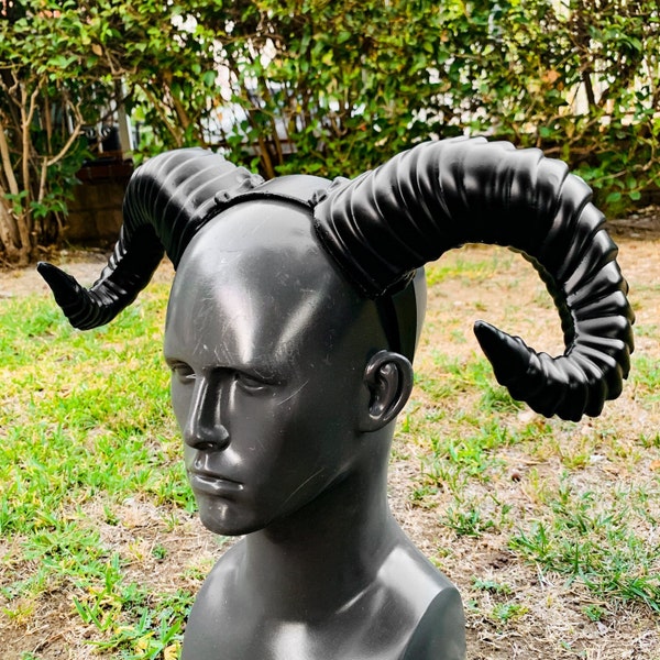 Black Devil Horns Headband - Etsy