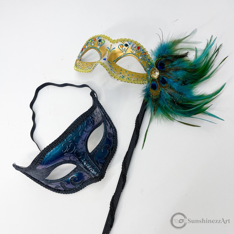 Mask on a Stick - Etsy